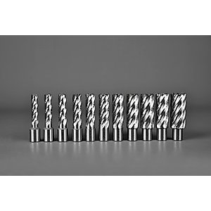 Annular Cutter Set 13 pcs JESTUOUS 3/4 Inch Weldon Shank 2 Cutting Depth and Cutting Diameter from 7/16 to 1-1/16 for Drill Press HSS Standard Kit Two Flat with 2 Pilot Pins