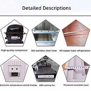 HNRUIDACN -86 ° C 28L (Adjustable from -40 to -86 ° C) Ultra Low temperature Small Commercial Freezer Horizontal Freezer Laboratory Low Temperature Refrigerator