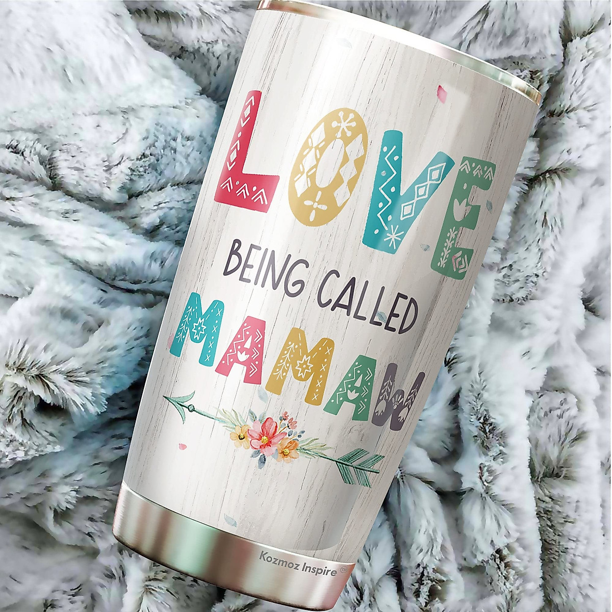 Kozmoz Inspire Love Being Called Mamaw Coffee Tumbler 20oz - Gifts For Women Grandma Coffee Tumbler Mothers Day Gifts - Gift Women Grandma Gifts -Gifts From Grandson Grandkids Grandma Tumbler
