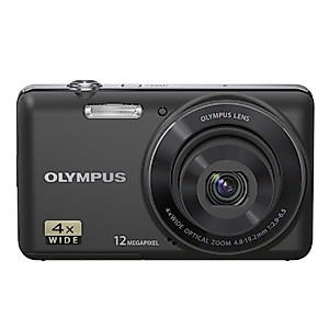 OM SYSTEM OLYMPUS VG-110 12 MP Digital Camera with 4x Wide Zoom Lens (27mm) and 2.7-Inch LCD (Black) (Old Model)