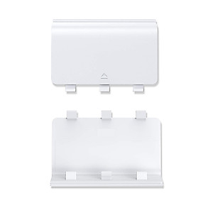 4 Pack Battery Cover Door Compatible with Xbox One, Xbox One S Controller, Avorast Replacement Battery Back Shell Covers Compatible with Xbox Wireless Controllers (Black&White)