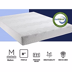 Sleepy's by Mattress Firm | Memory Foam Snug Mattress | Twin | 8" Medium Comfort | Pressure Relief | Moisture Wicking Breathable | Adjustable Base Friendly