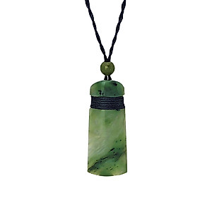 81stgeneration Women's Men's Nephrite Jade Greenstone Small Toki Blade Maori Pendant Necklace
