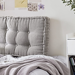 DormCo Rainha - Ultra Thick Tufted College Headboard - Gray