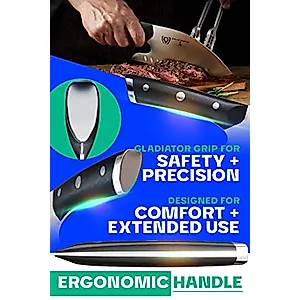 Dalstrong Guardian Chef Knife - 8 inch - Gladiator Series Elite - Ergonomic Design - Razor Sharp - Forged High Carbon German Steel - Full Tang - w/Sheath