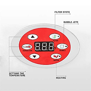 #WEJOY AquaSpa Portable Hot Tub 61X61X26 Inch Air Jet Spa 2-3 Person Inflatable Square Outdoor Heated Hot Tub Spa with 120 Bubble Jets
