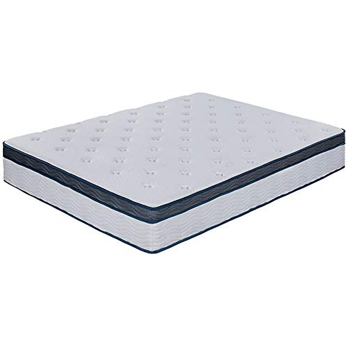 Olee Sleep 12 Inch Euro Top Gel Memory Foam Spring Hybrid Mattress Full, Mid Night, Mattress In a Box, King
