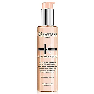 KERASTASE Curl Manifesto Gelee Curl Contour Hair Serum | Enhances Curl Definition Without Crunch | Anti-Frizz | With Shea Butter | For All Wavy, Curly, Very Curly & Coily Hair | 5.1 Fl Oz