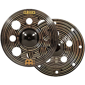 Meinl Cymbals Classics Custom Dark 16" Trash Stack Cymbal for Drum Set, Pair — Made in Germany — B12 Bronze, 2-Year Warranty (CC-16DASTK)