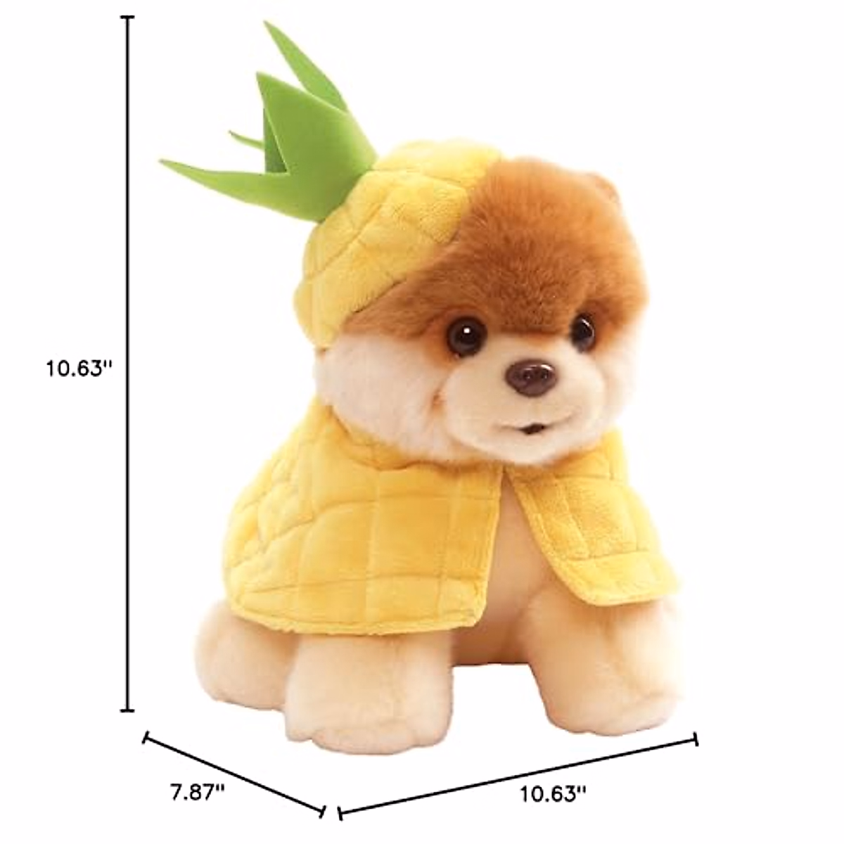 GUND Boo World's Cutest Dog Pineapple Outfit Plush Stuffed Dog Pomeranian, 9"