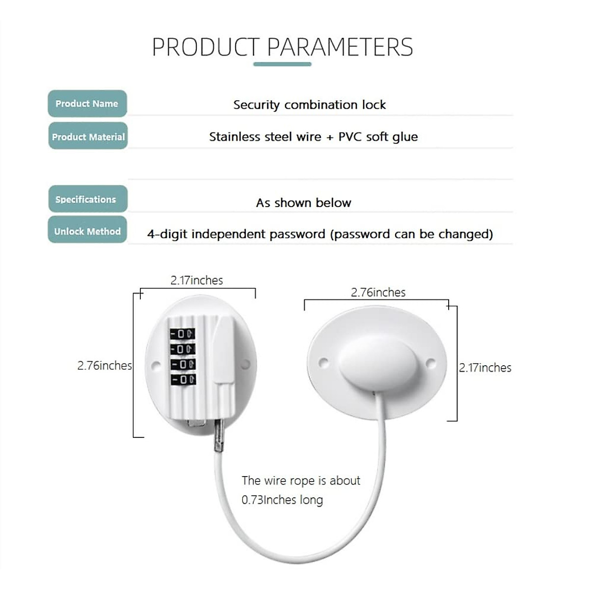Refrigerator lock/refrigerator cabinet password lock/drawer safety lock, no key required, children's refrigerator cabinet door lock, two installation methods, more secure (White)