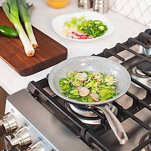 Trudeau Pure Ceramic Frying Pan, 8-Inch, Grey