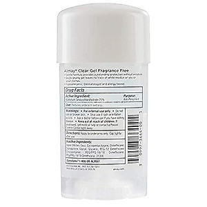 Almay Sensitive Skin, Clear Gel Fragrance Free - 2.25 oz, (Pack of 6)