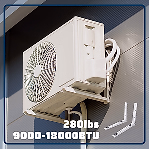 Pearwow Mini Split Wall Mounting Bracket for 9000-18000 BTU Universal Ductless Air Conditioner Heat Pump Systems,Compressors,Condenser Units,Support up to 280lbs