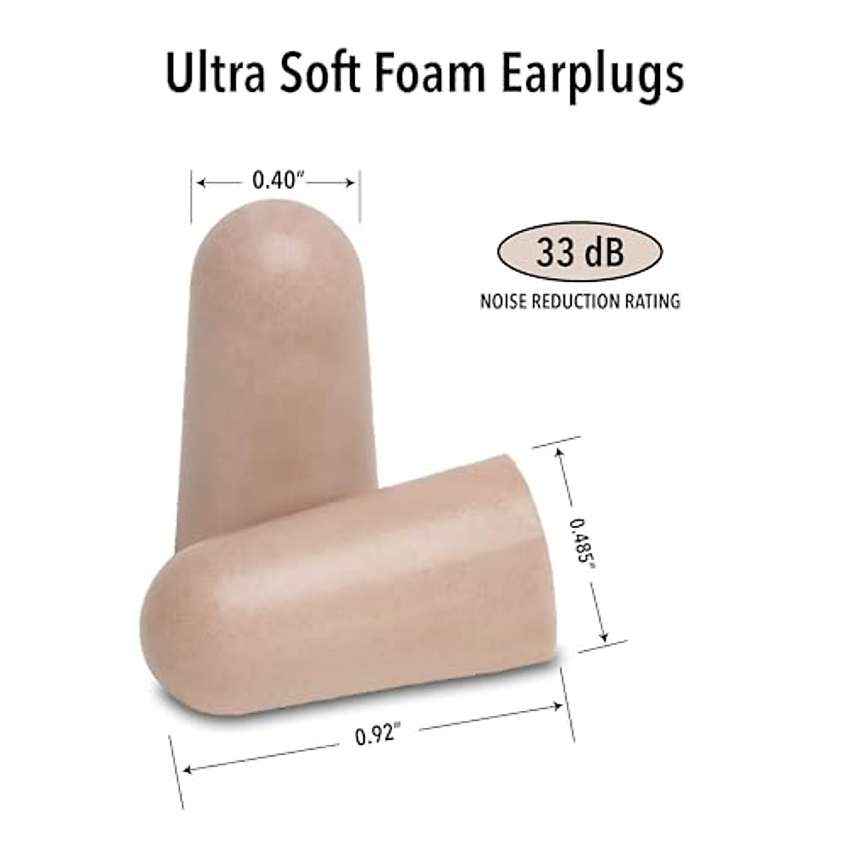 Mack's Ultra Soft Foam Earplugs, 50 Pair - 33dB Highest NRR, Comfortable Ear Plugs for Sleeping, Snoring, Travel, Concerts, Studying, Loud Noise, Work | Made in USA