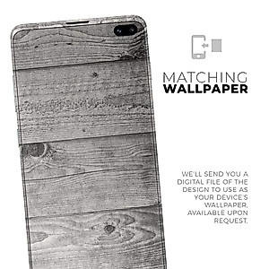 DesignSkinz Dark Washed Wood Planks 2 Protective Vinyl Decal Wrap Skin Cover Compatible with The Samsung Galaxy S20 (Screen Trim & Back Glass Skin)