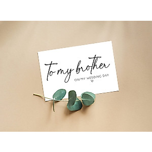 Emily gift To My Brother On My Wedding Day Card - For Sibling Gifts - Thank You Cards For Bridal Party - From Bride Groom