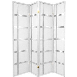 Double Cross Room Divider 3 to 10 Panel (White, 4)