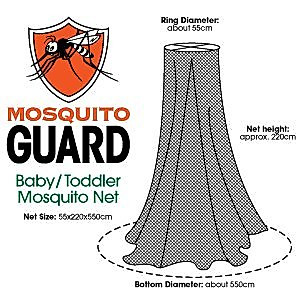 Mosquito Guard Mosquito Net for Crib - with Mosquito Net for Stroller Included - White Baby Mosquito Netting for Bed, Crib, Bassinet, Playpen, Cradle