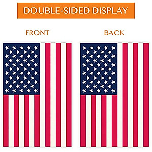 MingTa 2 Pack 4th of July American Flags Garden Flags 12x18 Double Sided Yard Flags for Outside Seasonal Outdoor Decor Vertical Burlap Decoration