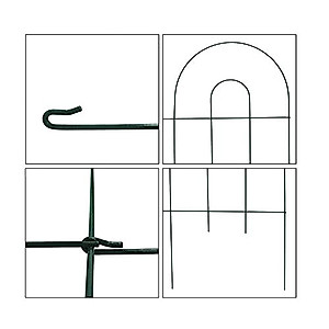 MTB Green Garden Border Folding Fence Lawn Yard Fence 24 Inch x 10 Feet,Pack of 5 set, Overall Length 50 Feet,Landscape Panel,Folding Patio Fences Flower Bed Pet Barrier Section Panel Decorative Fence