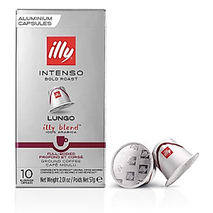 40 Count for Illy Lungo Intenso Capsules Compatible with Nespresso Original Line Machines