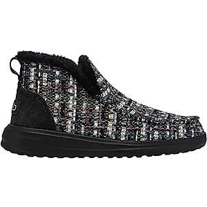 Hey Dude Women's Denny Shoe, Confetti Black, 10 M