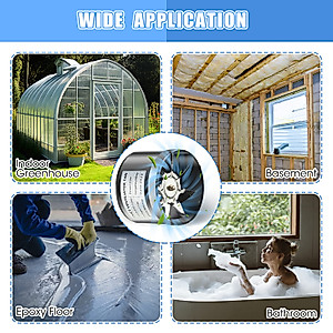 Dreyoo 2 Pack 4 Inch Inline Duct Fans with Duct Clamps, 110 CFM Ventilation Exhaust Fans HVAC Vent Blowers for Grow Tent, Mini Greenhouse, Basement, Hydroponic, Bathroom, Low Noise, Black