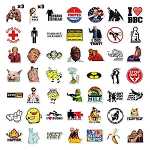 105pcs Funny Stickers ,Adult meme Stickers, barry wood prank Decals for hard hat, laptop, bumper,Unique Durable Perfect for Waterbottle ,Laptop,Computer