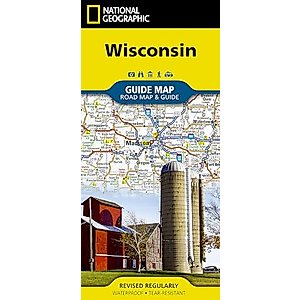 Wisconsin Map (National Geographic Guide Map)