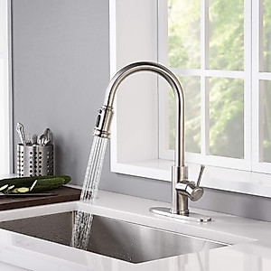 Amazing Force Touchless Kitchen Faucet with 3 Modes Pull Down Sprayer, Single Handle Automatic Motion Sensor Kitchen Sink Faucet with Fingerprints Resistant, Chrome 1.8 GPM