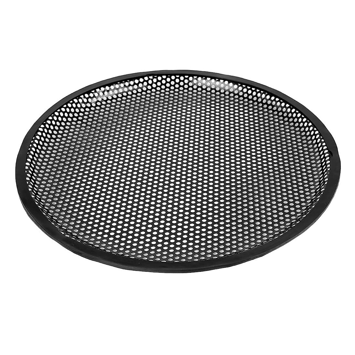 X AUTOHAUX 12 Inch Car Audio Speaker Sub Woofer Subwoofer Metal Black Waffle Grill Cover Protector with Rubber Edge and Clips 2 Pcs