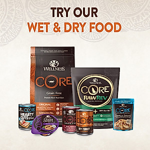 Wellness CORE Power Packed Dog Treats, Grain-Free Tender Jerky Treats, Made in USA (Chicken & Lamb Recipe, 4-Ounce Bag)