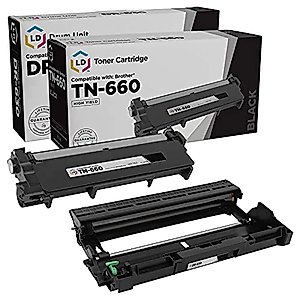 LD Compatible Toner Cartridge & Drum Unit Replacements for Brother TN660 High Yield & DR-630 (1 Toner, 1 Drum, 2-Pack)