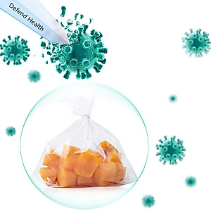 Pinshion Food Storage Bags, 12 x 16 Plastic Produce Bag on a Roll, Fruits, Vegetable, Bread, Food Storage Clear Bags, Bread and Grocery Clear Bags, 350 Bags Per Roll (1 Roll)