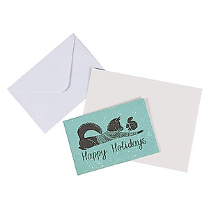 144 Pack Christmas Cards with Envelopes, 4x6 Blank Holiday Greeting Cards Assortment Box for Sending Holiday Wishes (6 Xmas Animal Designs)