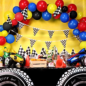 Irenare Car Birthday Party Supplies Racing Party Decorations Road Tablecloth Racetrack Table Runner Table Covers for Kids Boy Car Theme Birthday Party, 54 x 108 Inch (Simple Style,3 Sheets)