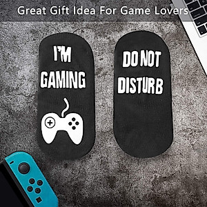 Do Not Disturb I'm Gaming Socks Men Gifts for Men,Fathers Day Dad Gifts From Daughter,Men Birthday Gifts for Teenage Boys,Dad,Husband