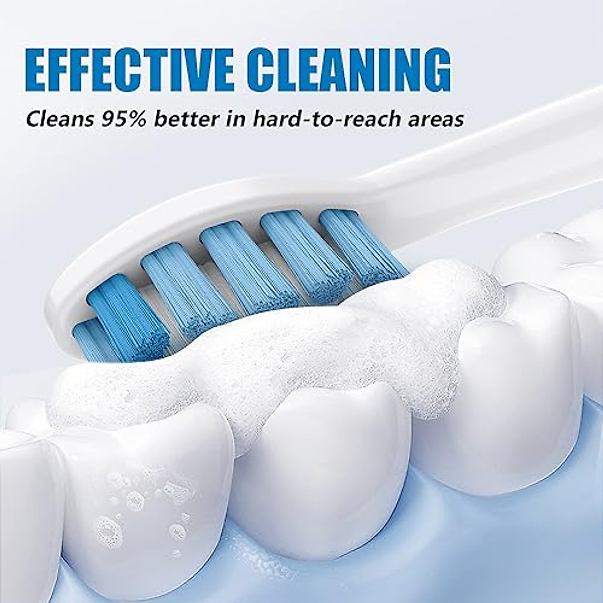 SuitShine Replacement Toothbrush Heads for Philips Sonicare Replacement Heads, Compatible with Phillips Sonicare Snap-on Electric Tooth Brushes, 6 Pack