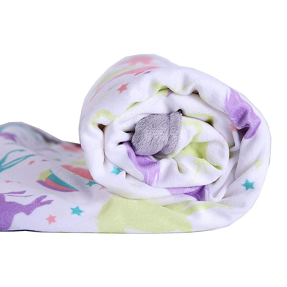 Breathable Baby Blanket Print Fleece Best Registry Gift for Newborn Soft- Perfect for Prince and Princess 30" x 40" (Unicorn)