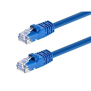 Monoprice Cat5e 6in Blue Patch Cable UTP 24AWG 350MHz Pure Bare Copper Snagless RJ45 Fullboot Series Ethernet Cable