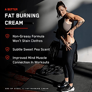 SteelFit Abs of Steel | Maximum Definition Skin Firming Lotion | 30-45 Days of Supply | Skin Tightening Cream for Sculpting Abs | L-Carnitine Supplement | Pre & Post Workout for Men & Women