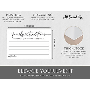 All Ewired Up 50 Family Traditions Baby Shower Games - Minimalist - Unisex Girl or Boy Babies, Baby Shower Advice, Wishes for Baby Fun Gender Neutral Party (50-Cards)