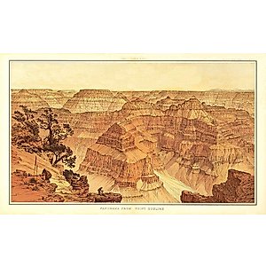 Posterazzi PDXAZGR0009LARGE Grand Canyon, Point Sublime Arizona 1882 Bien Poster Print, 36 x 21, Multicolor