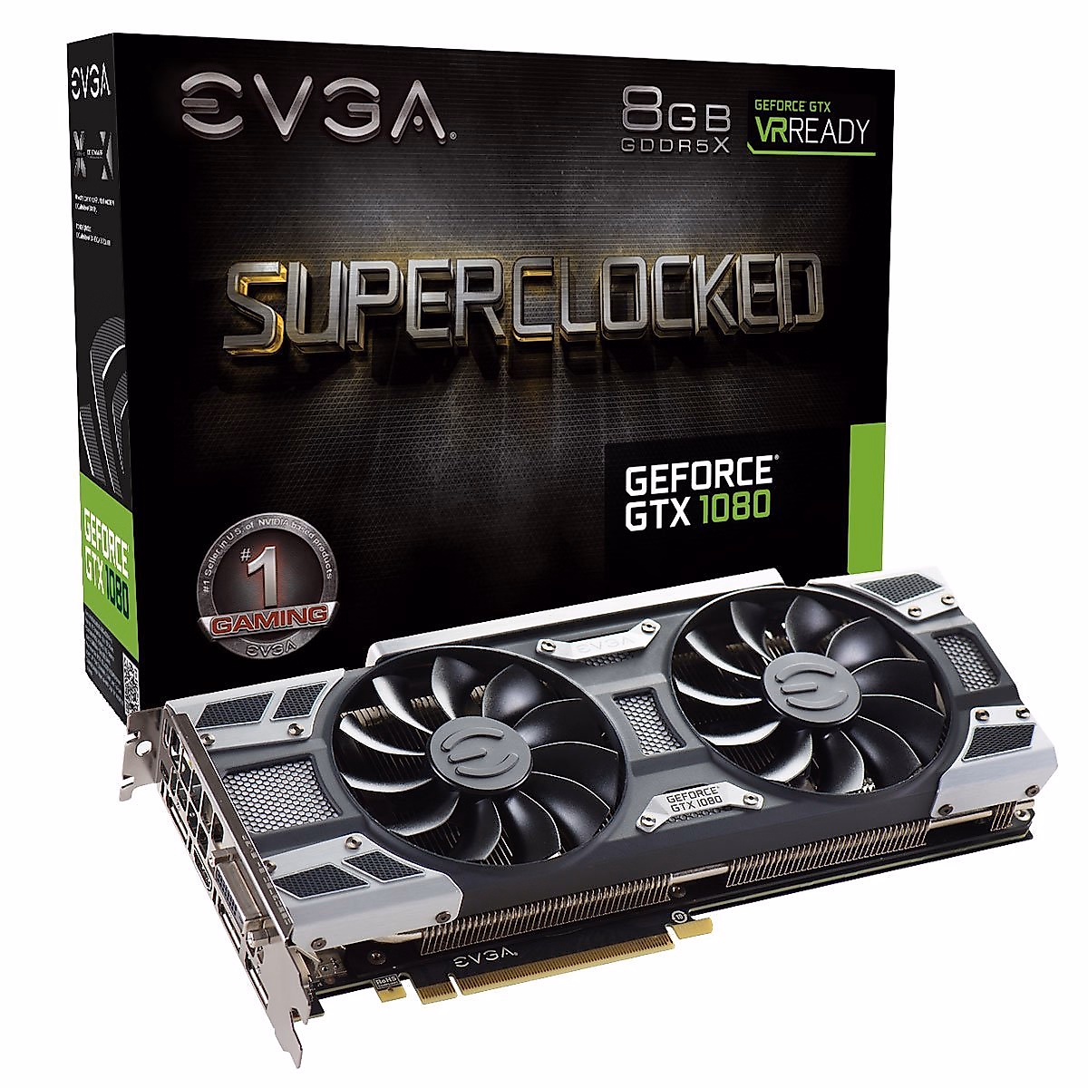 EVGA GeForce GTX 1080 SC GAMING ACX 3.0, 8GB GDDR5X, LED, DX12 OSD Support (PXOC) Graphics Card 08G-P4-6183-KR (Renewed)