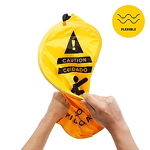 3 Pack Pop-up Caution Wet Floor Sign 16in for Restaurant, Commercial and Industrial Safety