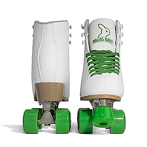 RollingBunny Roller Skates for Women Girls - Classic High-Top PU Leather Quad Roller Skates for Outdoor and Indoor, ABEC-7 Bearings, Ankle Support, Solid and Comfortable