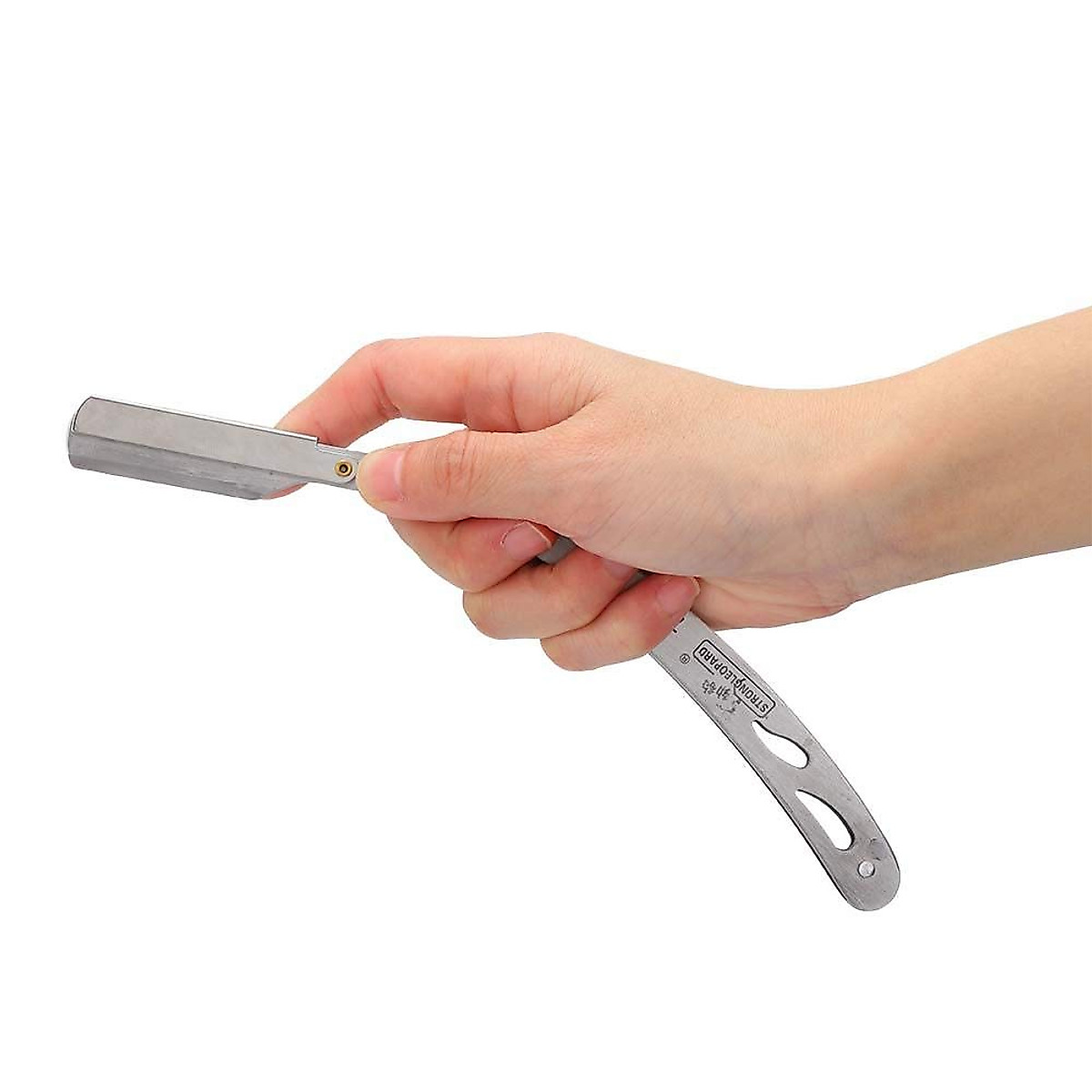 Barber Straight Razor, Stainless Steel 74 Manual Shaving Blade Holder Barber Folding Shaving Knife Rack(#1)