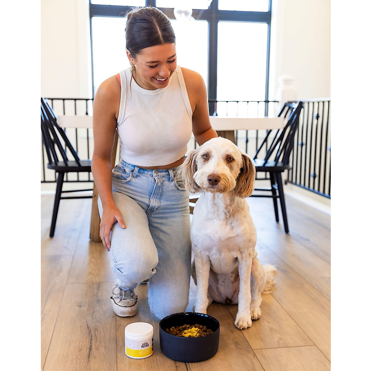 Dog Advanced Hip and Joint Powder by Good Trouble Pets - Joint Supplement for Dogs with Vitamins, Supports Healthy Joints and Prevents Arthritis in Dogs, Puppy Vitamins and Supplements (4.8 oz, Beef)