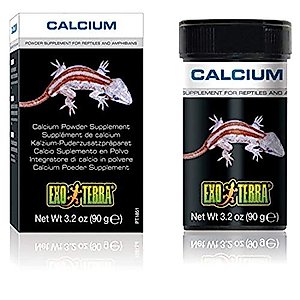 Exo Terra Calcium Powder Supplement for Reptiles and Amphibians, 3.2 Oz., PT 1851